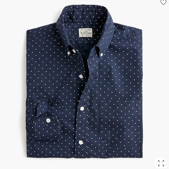 J. Crew | Shirts | Jcrew Slim Untucked Stretch Secret Wash Shirt In Mini Dotl726nwtcotton | Poshmark